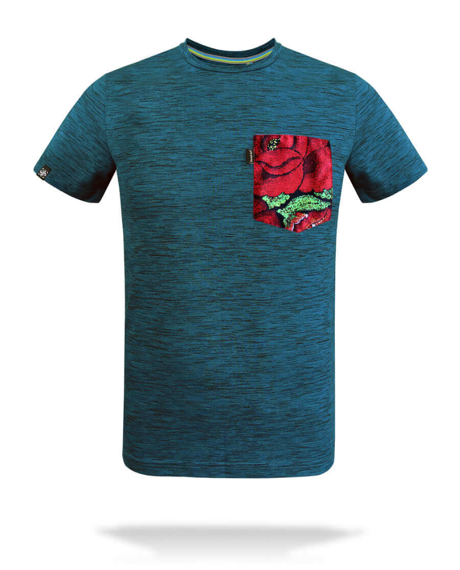 Playera Flor Tehuana Detalle Bolsa | Tradición y Estilo Único – Karani Art