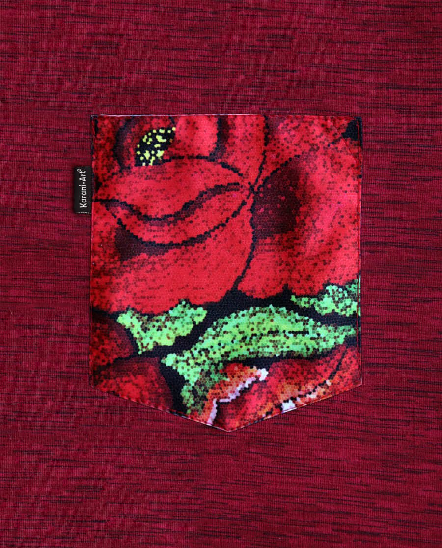 Playera Flor Tehuana Detalle Bolsa | Tradición y Estilo Único – Karani Art