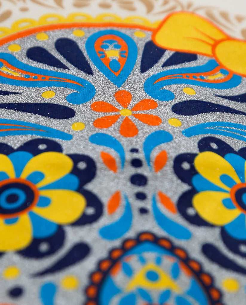 Moño Calavera Playera para Niña | Estilo y Tradición Mexicana – Karani Art